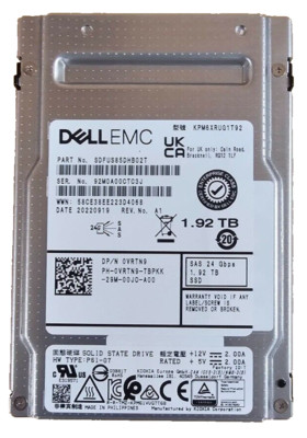 Dell EMC 1.92TB SAS SSD VRTN9 0VRTN9 24Gbps Read Intensive 2.5" Drive ...