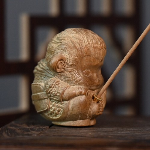 Collection Chinese Silk-wood Carved Lovable Sun Wukong Monkey King ...