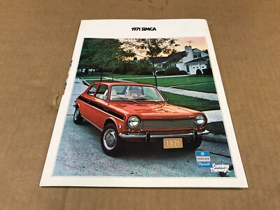 Vintage 1971 Plymouth Simca Dealership Salesman Brochure | eBay