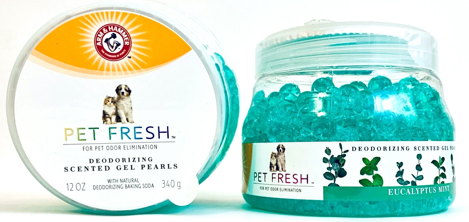 2 Ct Arm & Hammer Pet Fresh Eucalyptus Mint Deodorizing Scented Gel ...