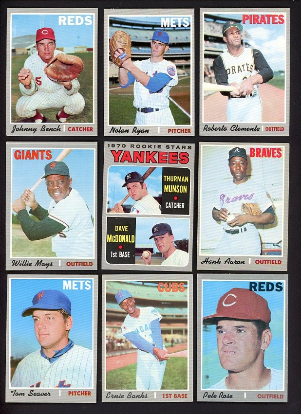 1970 TOPPS BASEBALL COMPLETE SET EX-MT RYAN BENCH CLEMENTE 514185 ...