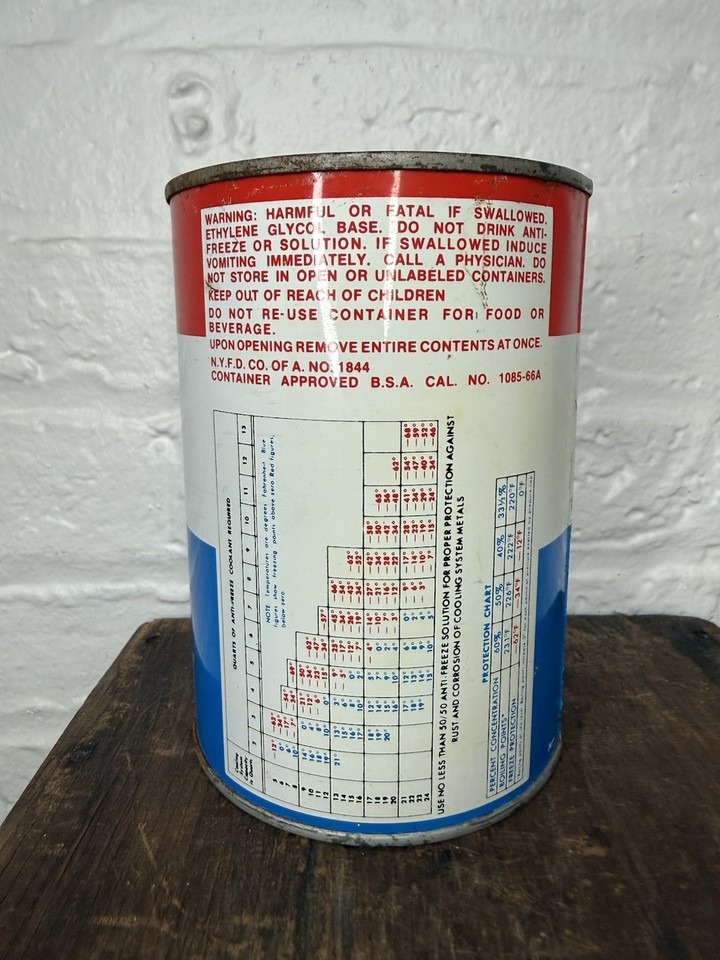 VINTAGE ADVERTISING ATLAS PERMA GUARD ANTI FREEZE ONE 1 QUART TIN CAN ...