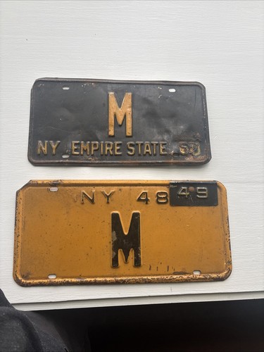 Rare Lot of 2 New York Vintage license plates 1948/1949 and other Plate ...