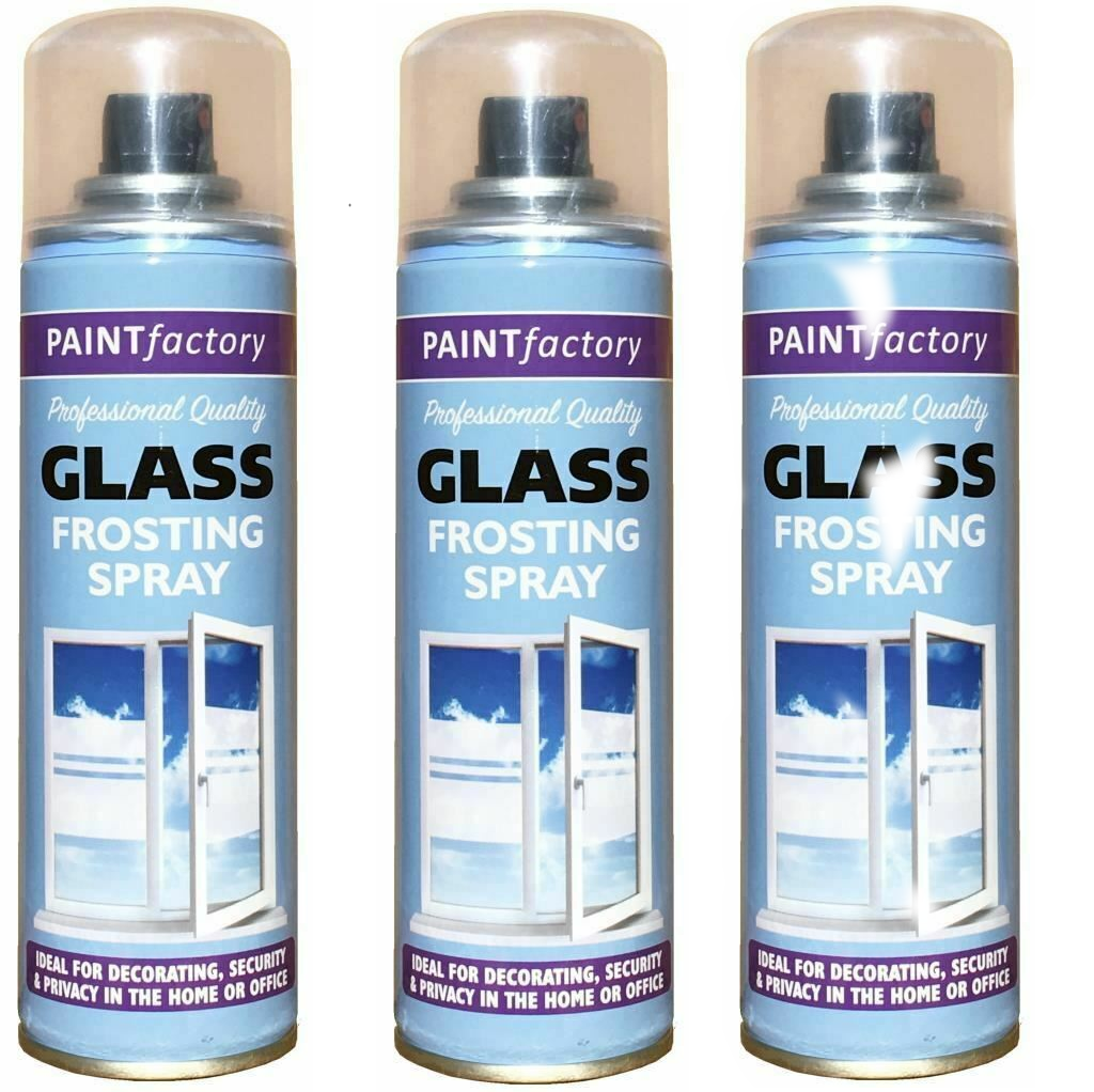 3x200ML GLASS FROSTING SPRAY WINDOW FROSTED AEROSOL PAINT PRIVACY ...