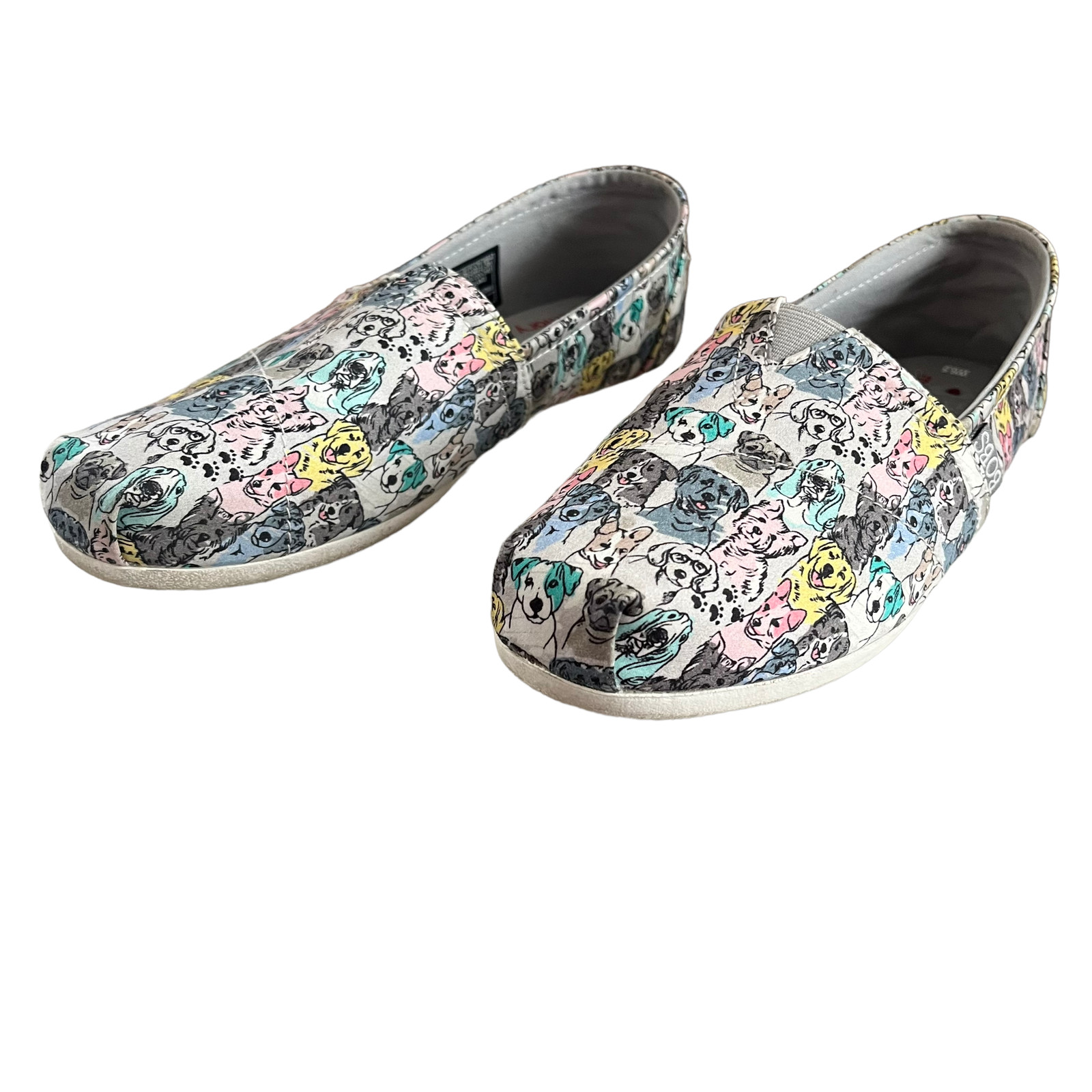 Sketches BOBS Plush Pastel Pups Dogs Slip on Casual S… - Gem