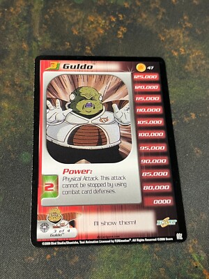 Level 3 Guldo - Dragon Ball Z DBZ CCG Score Card Nice! | eBay