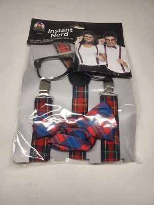 Happy Halloween Instant Nerd Costume Includes Glasses Bow Tie ...