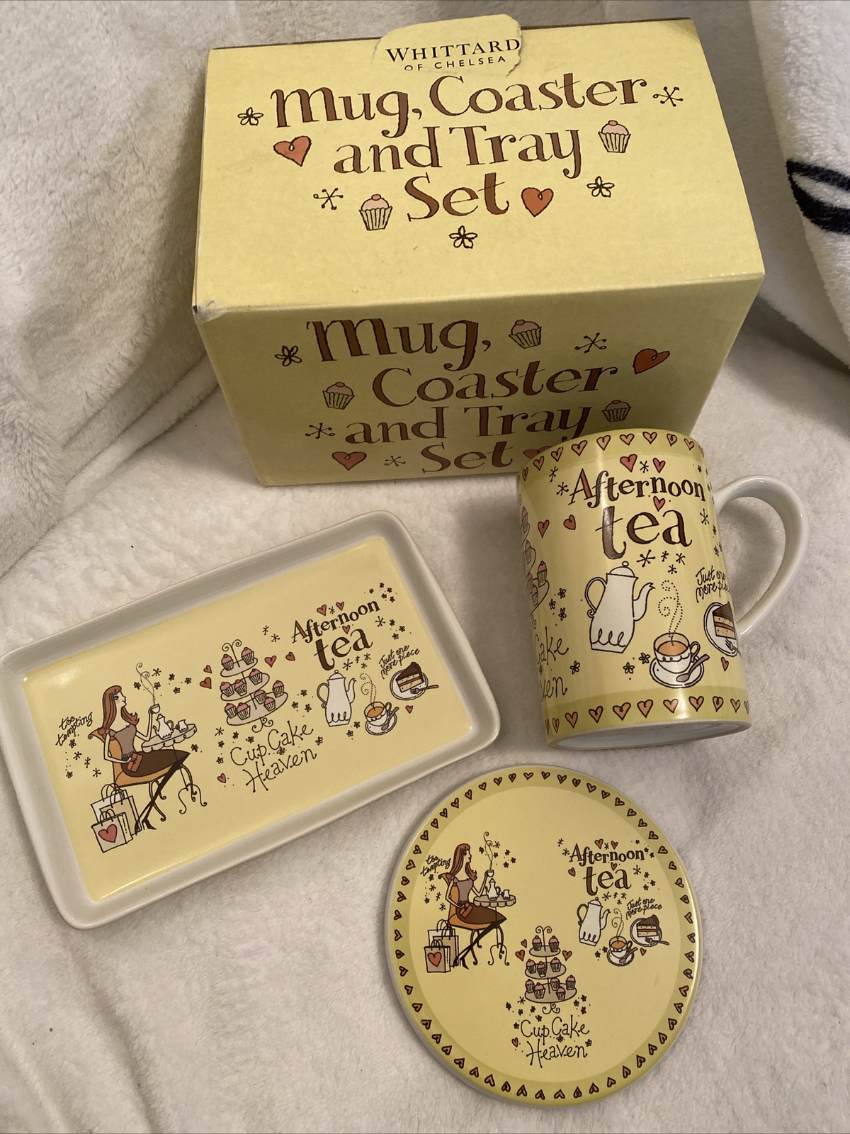 Whittard of Chelsea Afternoon Tea Mug, Coaster and Tray Set ‘afternoon ...