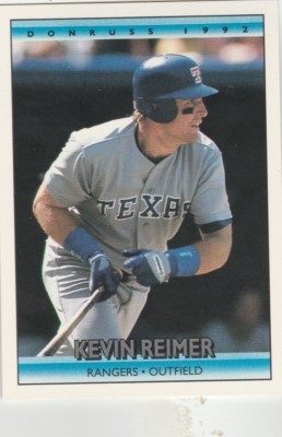 FREE SHIPPING-MINT-1992 Donruss #251 Kevin Reimer Texas Rangers ...
