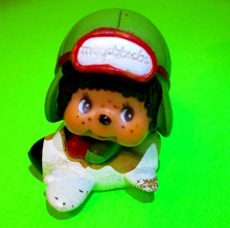 Vintage 1979 Sekiguchi Monchhichi Monchichi PVC Airplane Plane Figure ...