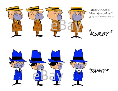 Hanna Barbera STYLE GUIDE PLATE - WACKY RACES - KURBY & DANNY Ant Hill ...