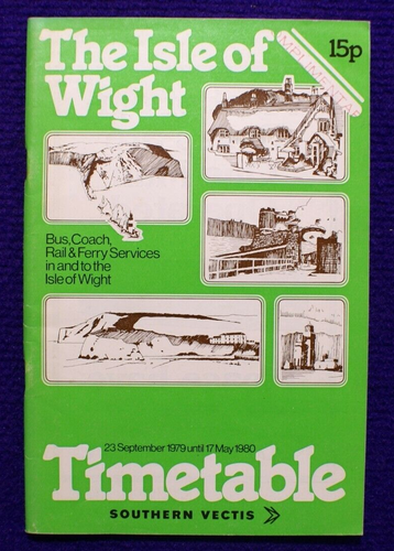 SOUTHERN VECTIS OMNIBUS ISLE OF WIGHT BUS COACH RAIL FERRY TIMETABLE ...
