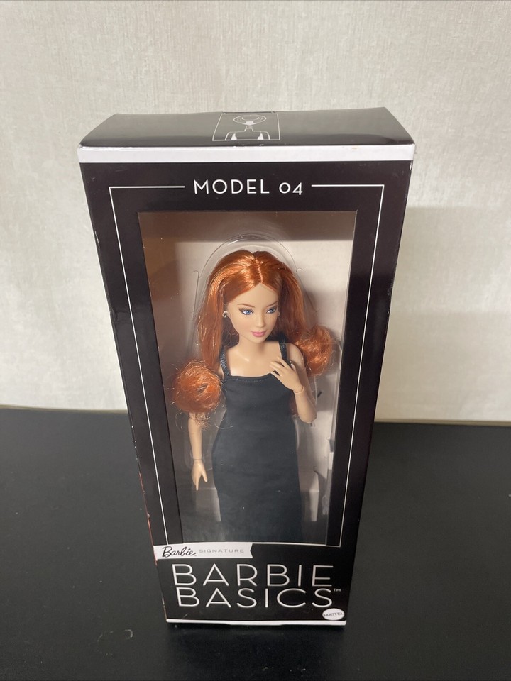 2025 Barbie Basics Model 04 Red Curly Hair Black Long Dress NEW 🔥ships ...
