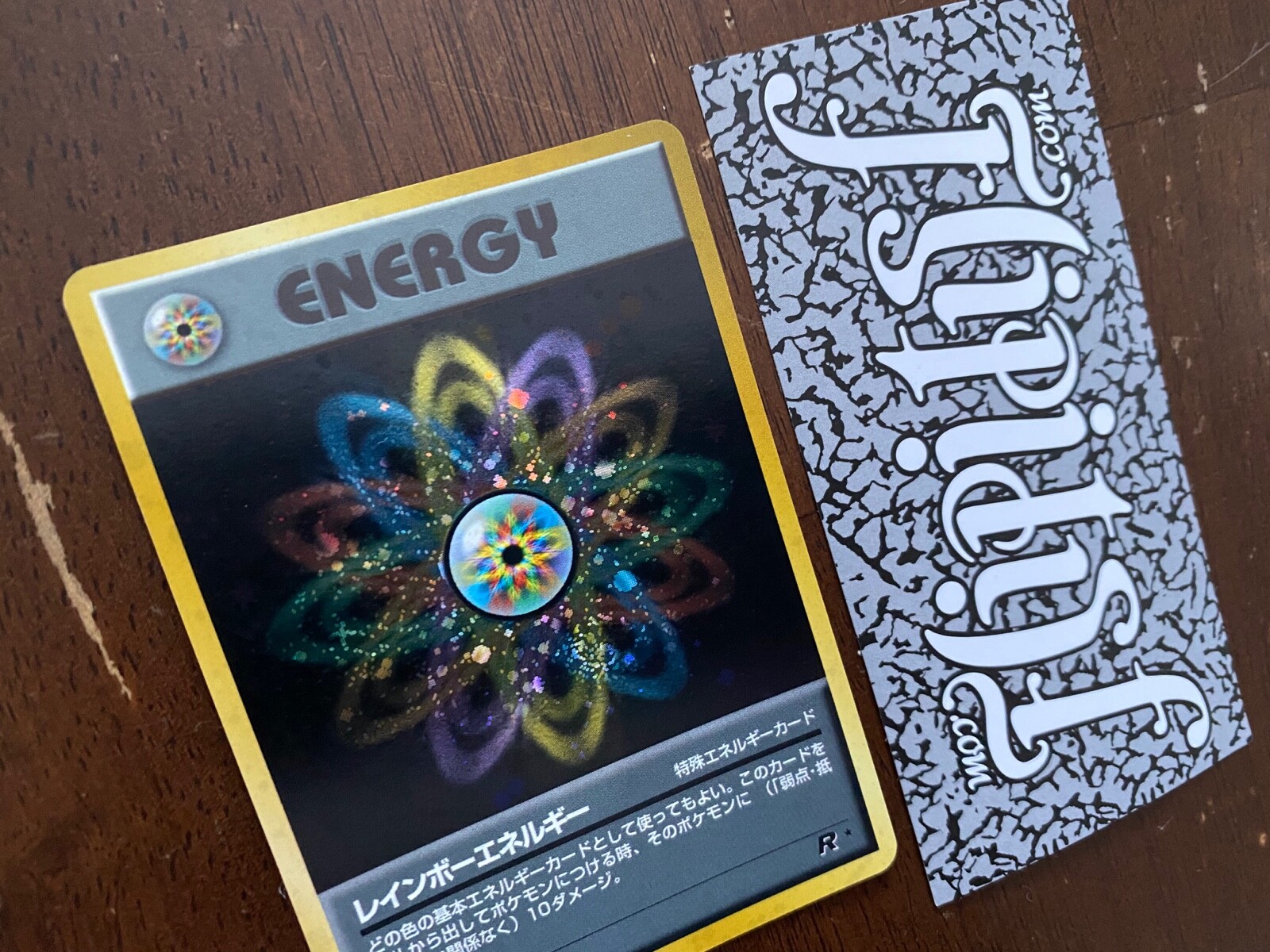 VTG SWIRL POKEMON RAINBOW ENERGY TEAM ROCKET POCKET MONSTERS HOLO CARD ...