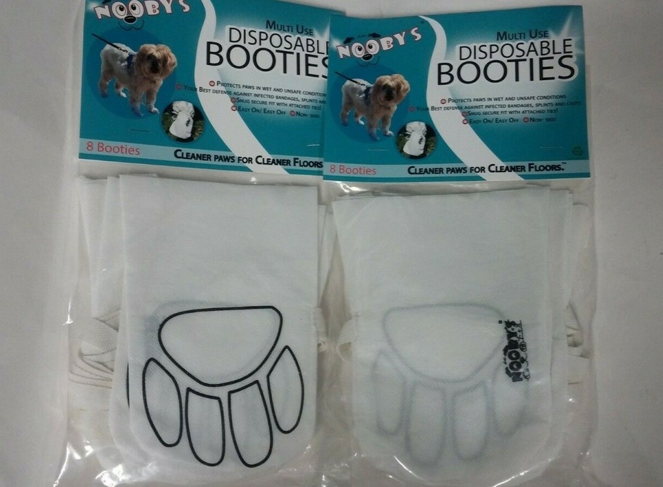 2 Nooby's Multi Us Disposable Booties 8 ea L or 5 Booties ea XXL NO ...