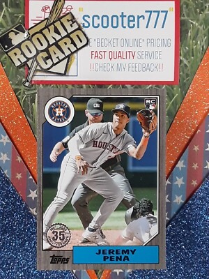 2022 Topps Update '87 Topps~#23⭐️JEREMY PENA⭐️{RC}《"BLACK"》#/299~ASTROS ...