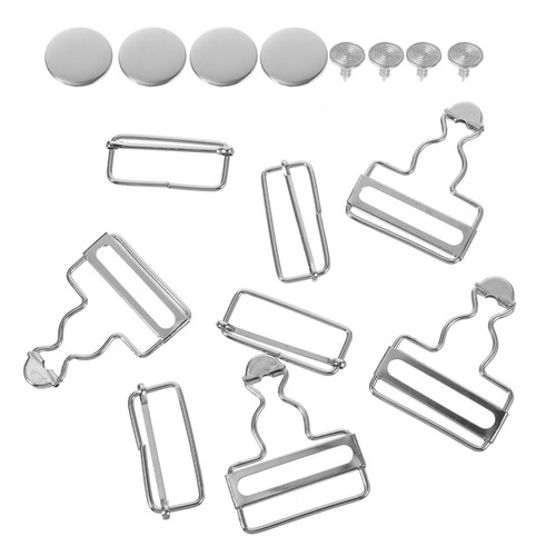 4 Pcs Metal Gourd Buckle Man Miss Overall Button Buckles for Bib ...