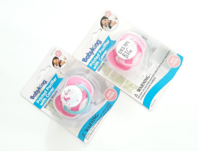 X2 BABY KING DREAM BIG I'M THE FAVORITE PACIFIER 0+ MONTHS PINK | eBay