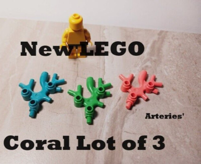 New LEGO Ocean Creature Sea Life CORAL Set Lot of 3 Artery Attach Fish ...