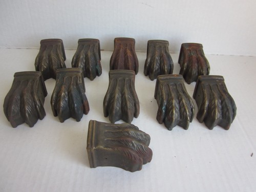11 Vintage Metal Table Leg Claw Foot Caps | eBay