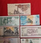 Uncirculated Lot of 7 Different Foreign PAPER MONEY BANKNOTES WORLD ...