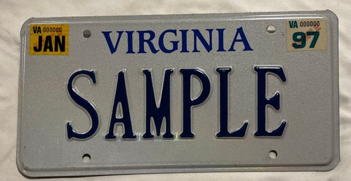 LICENSE PLATES COLLECTOR SAMPLE VIRGINIA 1997 | eBay