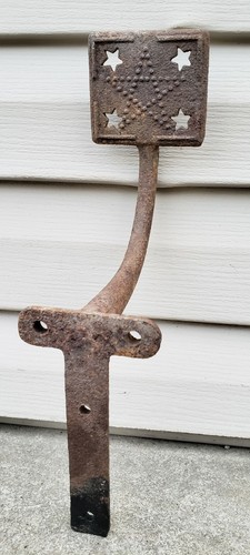 Antique Cast Iron Buggy Carriage Step Star Wagon Amish Farm Tool Horse ...