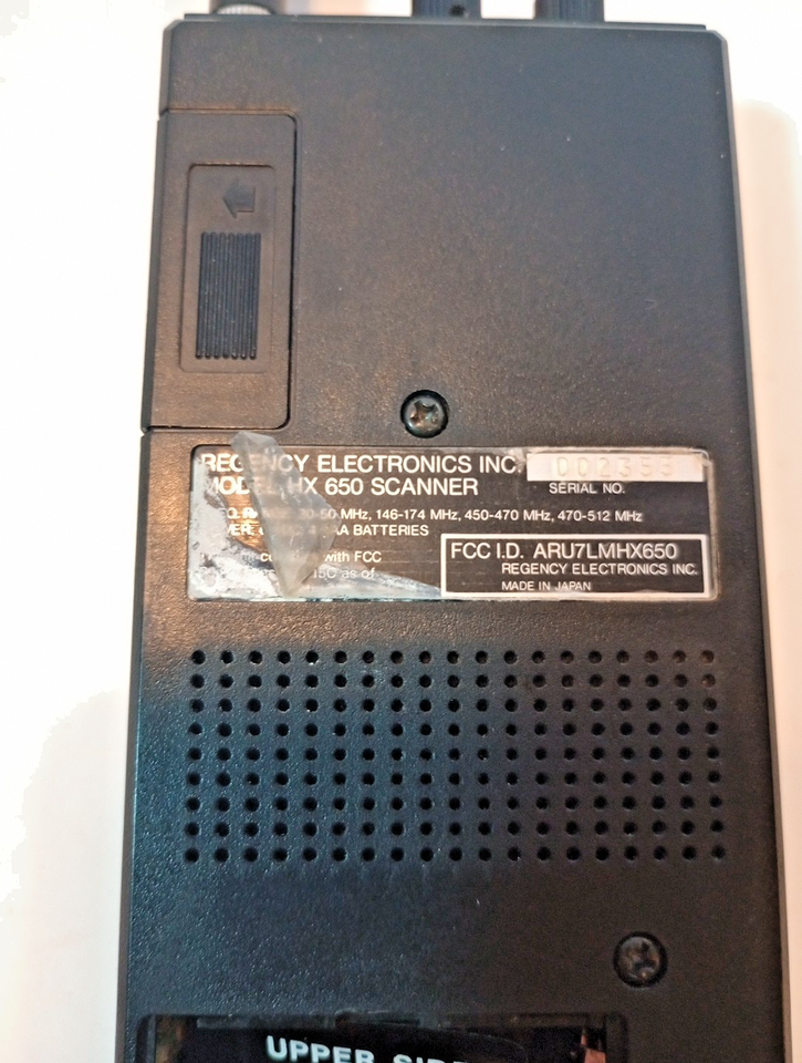 RARE Regency HX650 Crystal Police Fire Scanner 6 Channels 3 Crystals ...