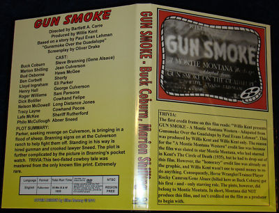 GUN SMOKE - DVD - Buck Coburn, Marion Shilling | eBay