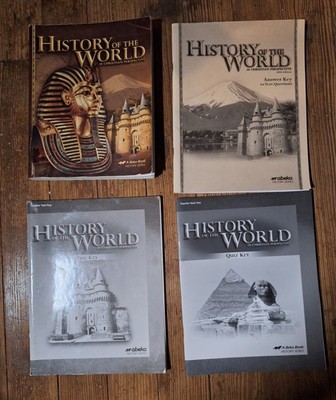 NO WRITING Abeka 7th History of the World Student Text + 3 Teacher Keys ...