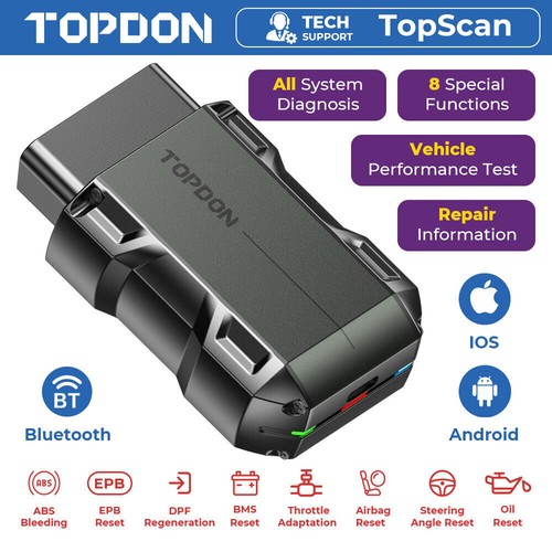 TOPDON TOPSCAN Car OBD2 Scanner Diagnostic Scan Tool Full System TPMS ...