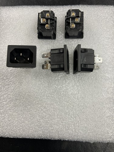 European Female Power Receptacle IEC320 C13 To Male Spade - Lot Of 5 ...