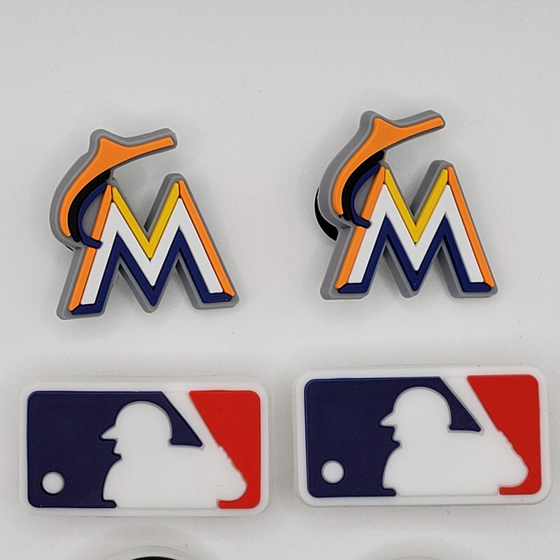MLB Miami Marlins Baseball Team For Crocs Shoe Charms Jibbitz - 4 ...