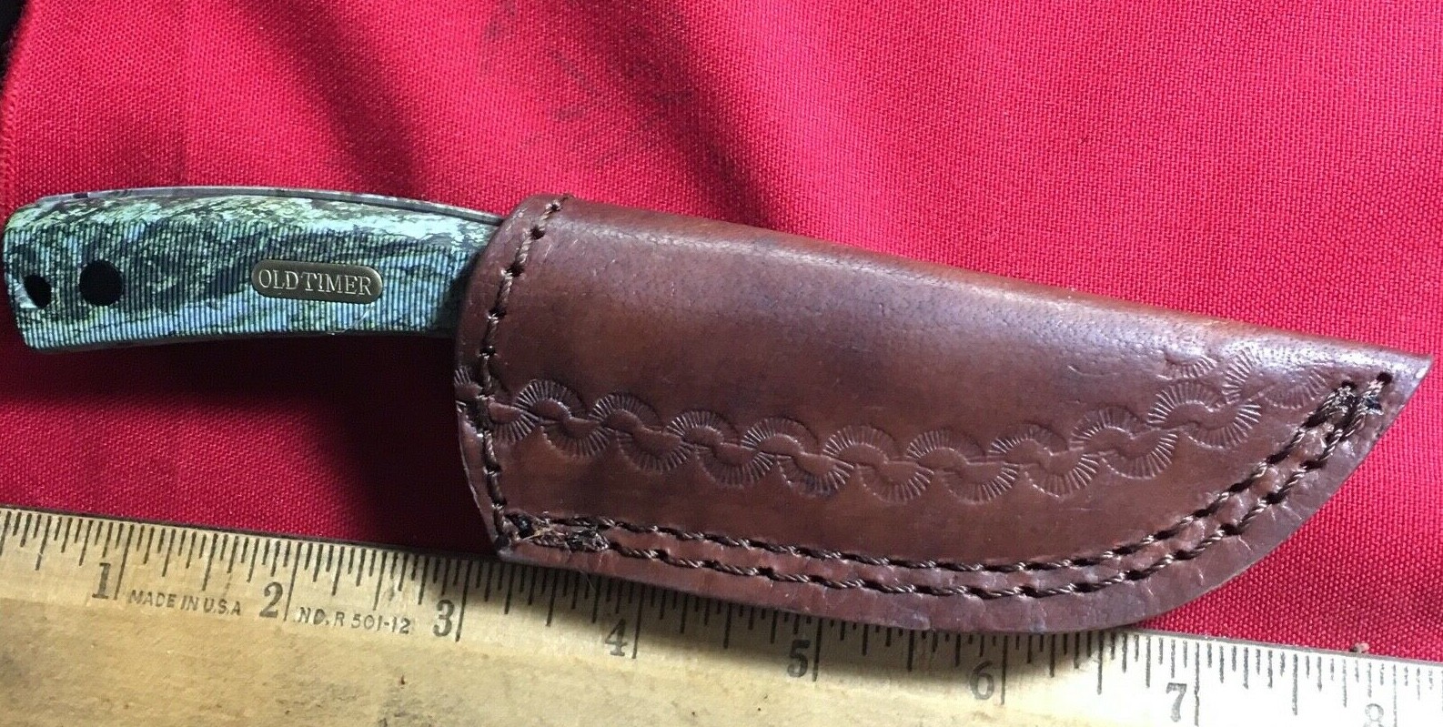 CUSTOM LEATHER SHEATH FOR SCHRADE OLD TIMER 152OT SHARP FINGER knife ...