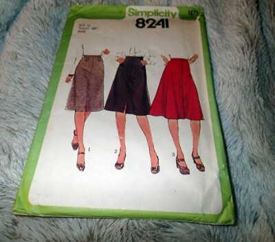 VINTAGE SIMPLICITY PATTERN 8241 ~ MISSES SKIRTS ~ SIZE 14 *UNCUT | eBay