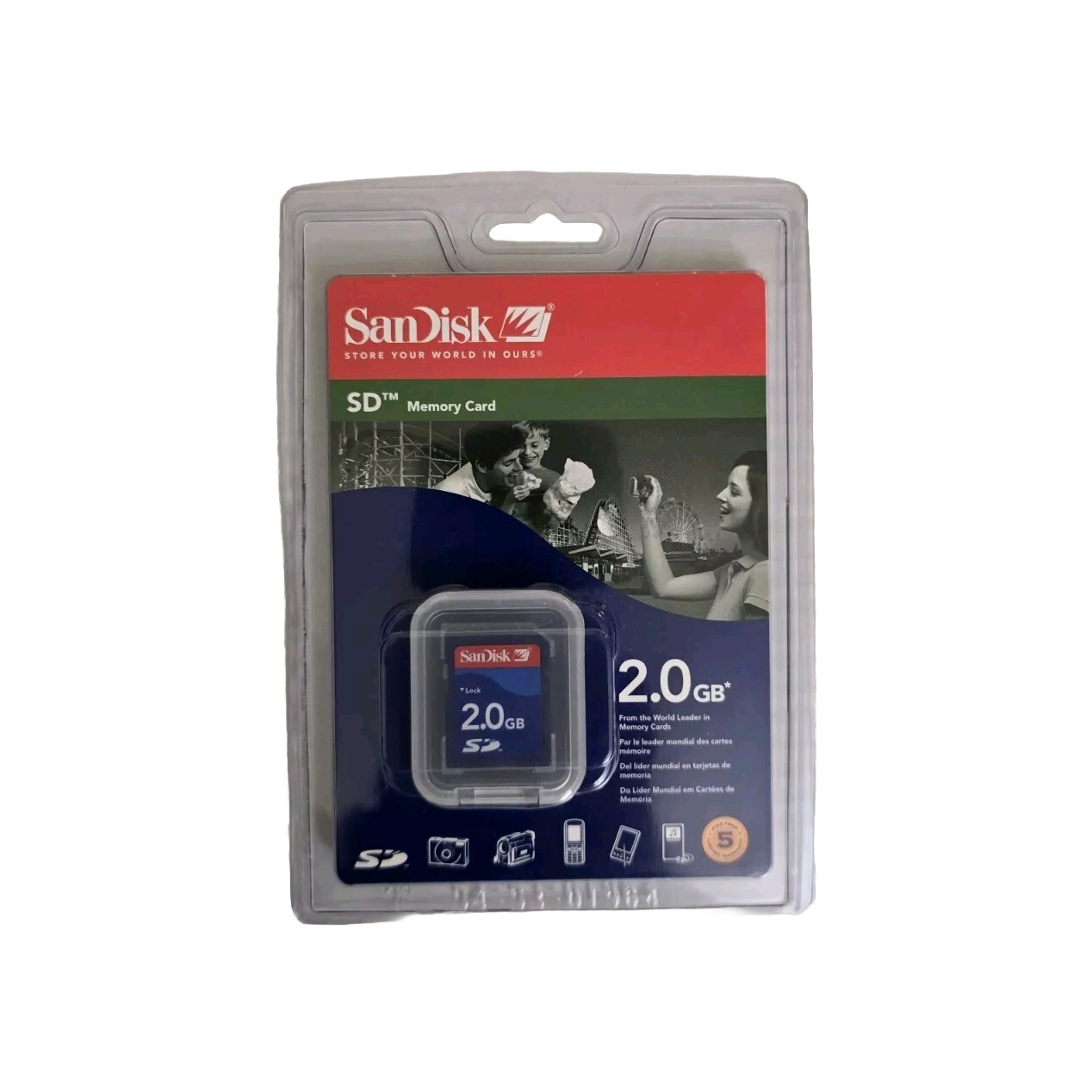NEW SEALED SanDisk 2.0GB Secure Digital SD Memory Card Multi Use SDSDB ...