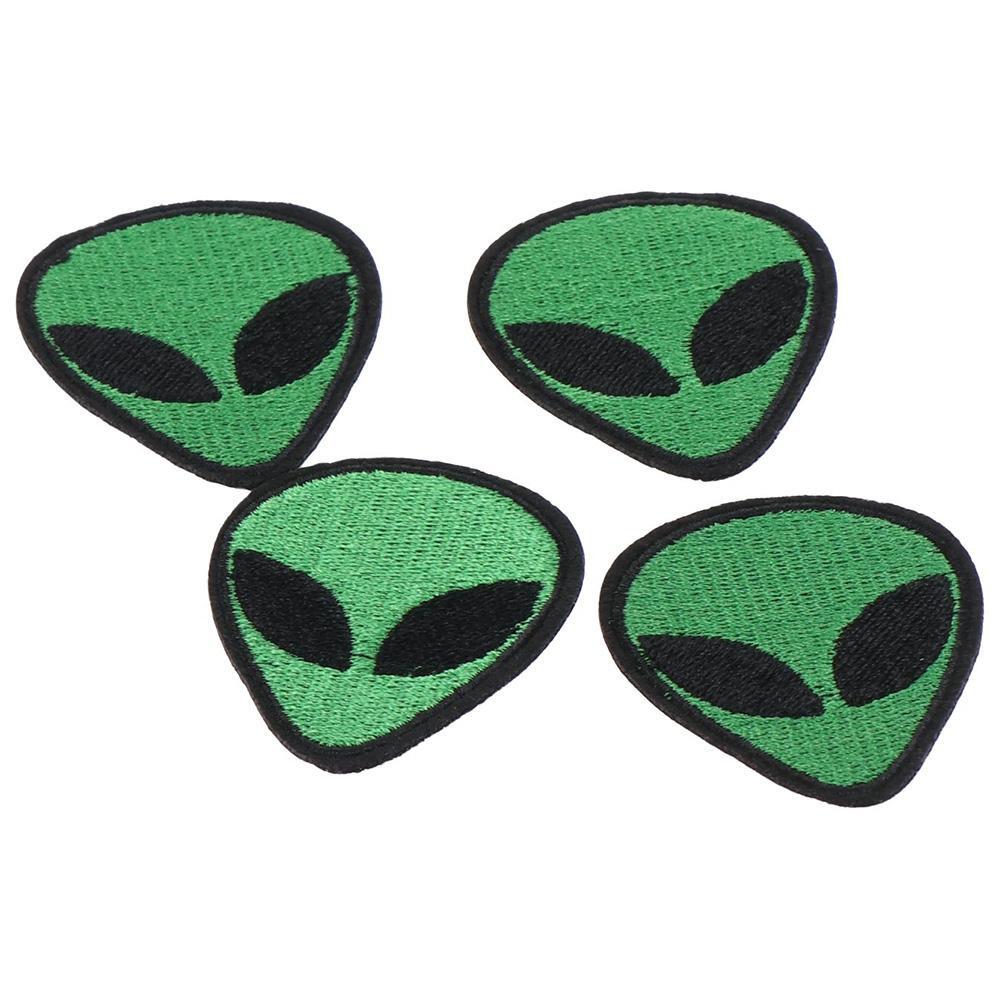 10PCS Green Alien Head Iron on Funny Patches Jeans Alien Accessories | eBay