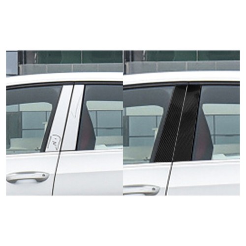 For VW Golf 8 MK8 GTI 2021 Carbon Fiber Car Window B-pillars Cover Trim ...