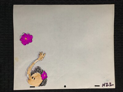 LIBBYLAND TV DINNER 12.5x10.5" Animation Cel - Hula Girl with Flower ...