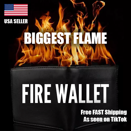 Magic Trick Flaming Fire Wallet Leather Street Show Demon Wallet ...