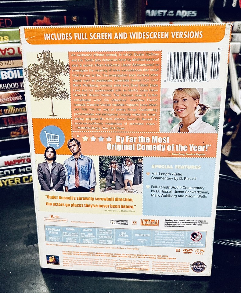 I Love Huckabees DVD Dustin Hoffman Isabelle Huppert Movie Jude Law ...