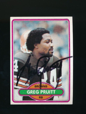 1980 Topps #150 Greg Pruitt signed auto autograph clean example swsw6 ...