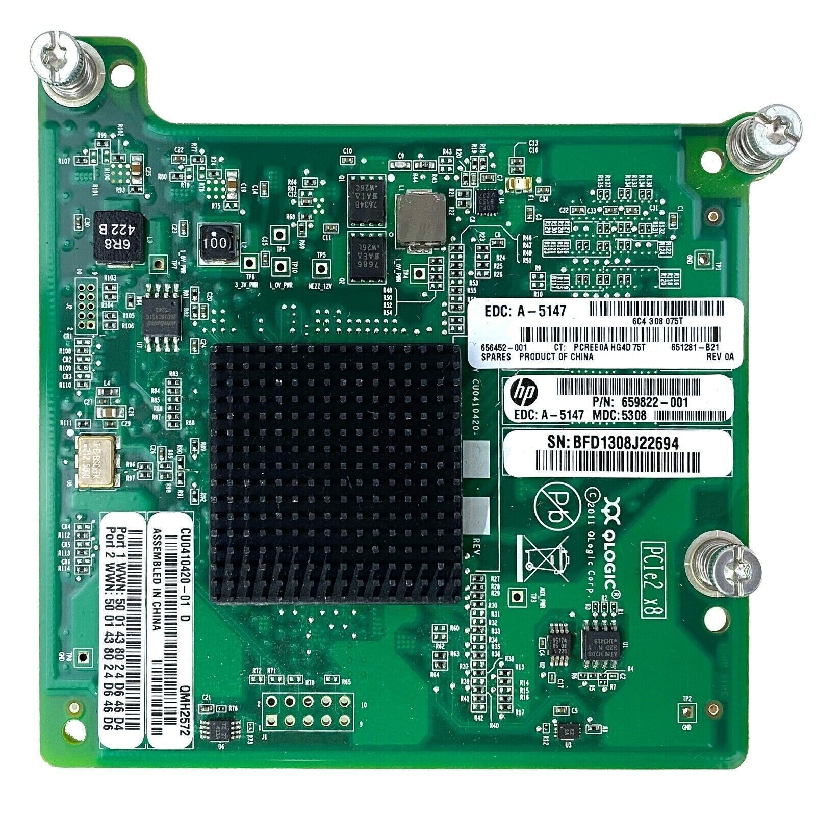 (Lot of 2) HP QMH2572 8GB PCIE Fiber Channel HBA 651281-b21 656452 ...