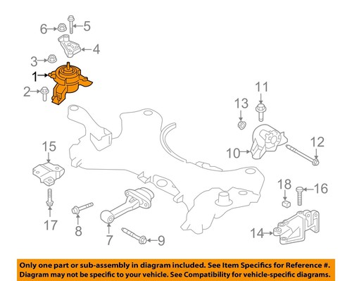 HYUNDAI OEM 13-18 Santa Fe Sport Engine Trans Mounting-Front Mount ...