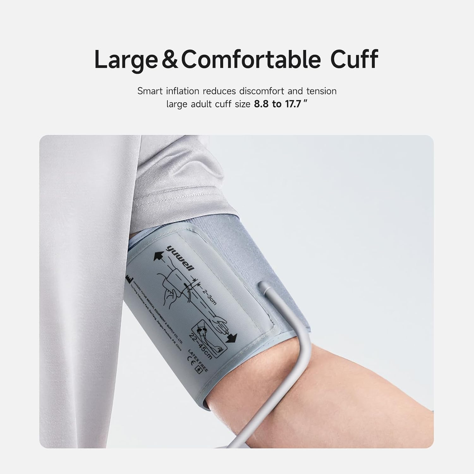 Yuwell Blood Pressure Monitor, Large Upper Arm Blood Pressure Cuff ...
