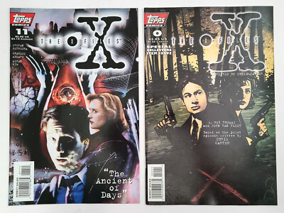 1995 Topps THE X-FILES Vol. 1 Collectors Issue #0 + #11 Comic Book TV ...