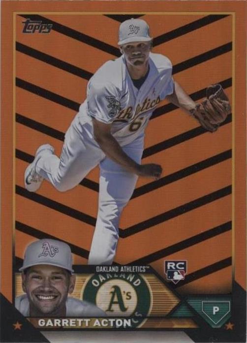 2023 Topps Update Series - Garrett Acton #US192 Orange & Black Foil (RC ...