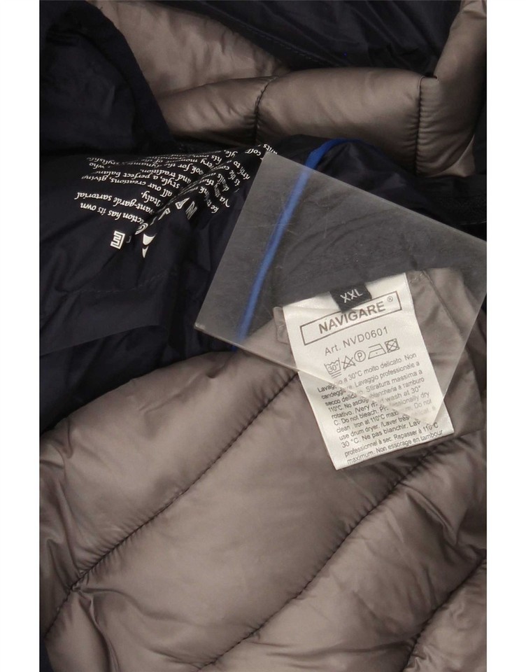 Navigare Mens Hooded Padded Jacket UK 44 2XL Navy Blue CG05 | eBay UK