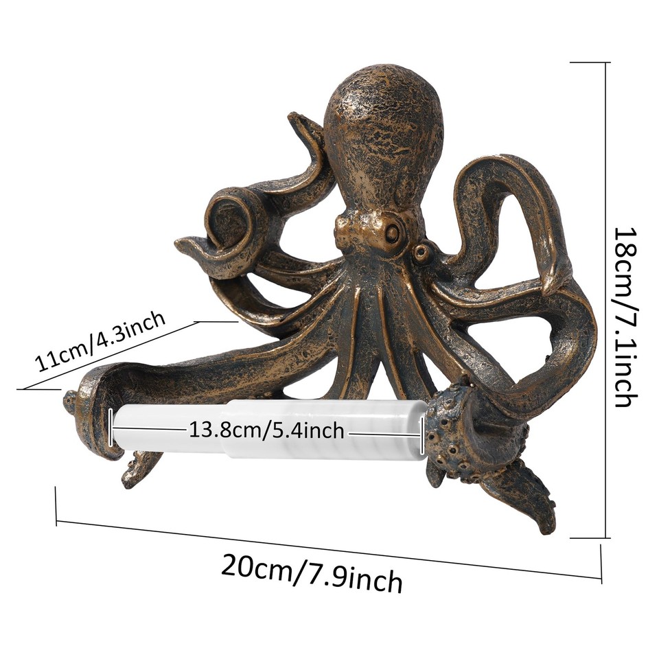 Decorative Swimming Octopus Toilet Paper Holder - Bathroom Decor | eBay