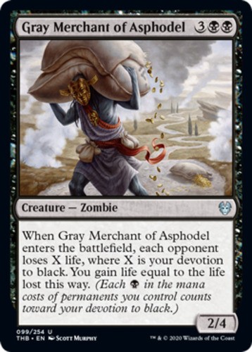 Hero Deal, English - 4 x MTG Gray Merchant of Asphodel Theros Beyond ...